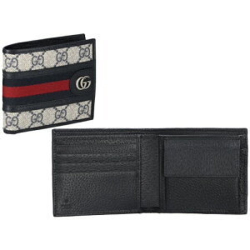 Gucci | Bags | Gucci Ophidia Blue Bifold Wallet | Poshmark